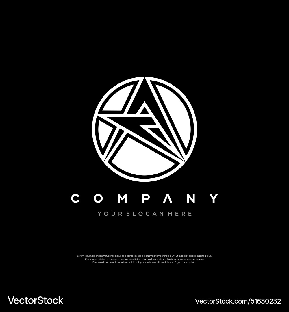 Elegant ac calligraphy letter Royalty Free Vector Image