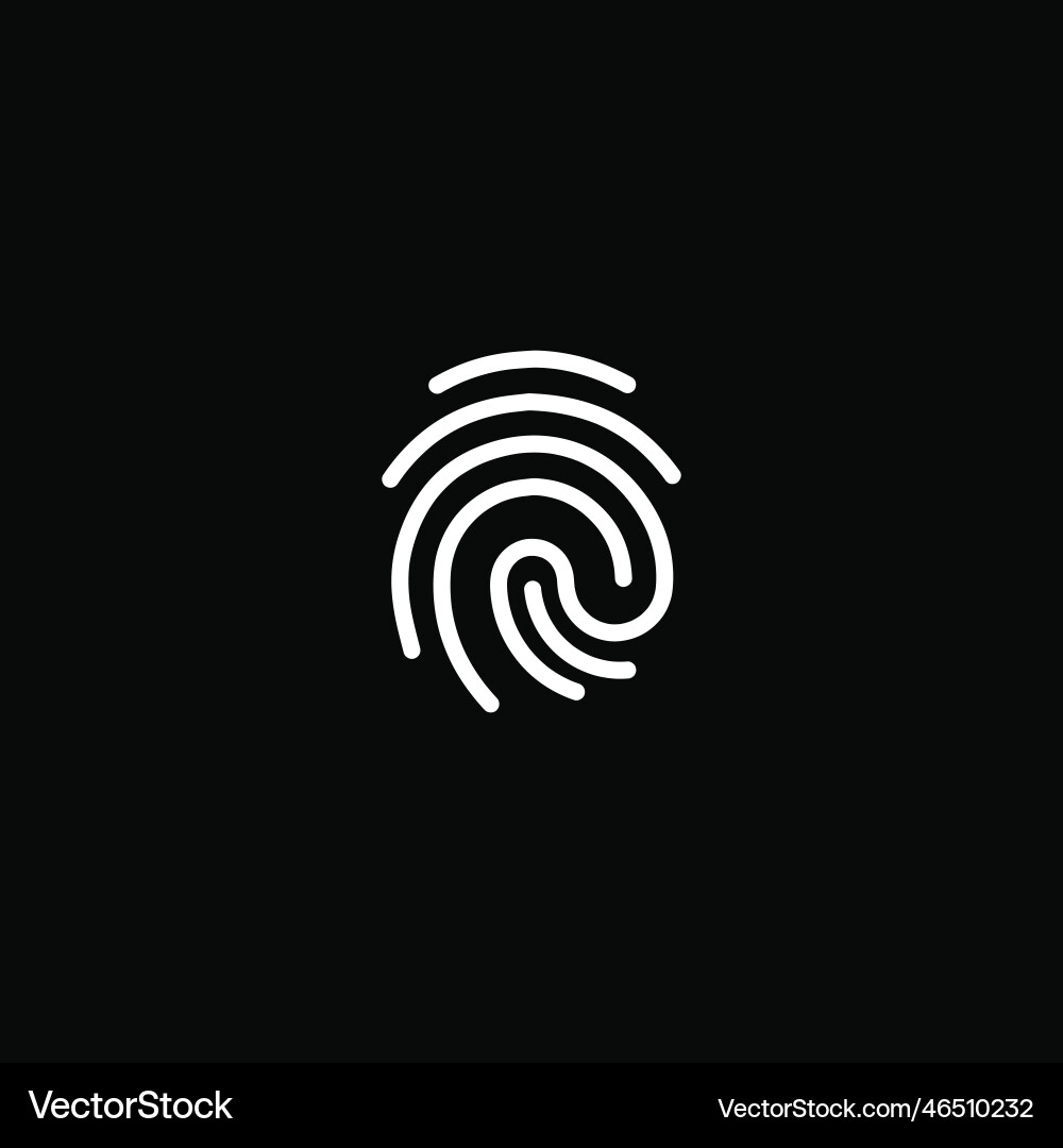 Fingerprint logo design template Royalty Free Vector Image