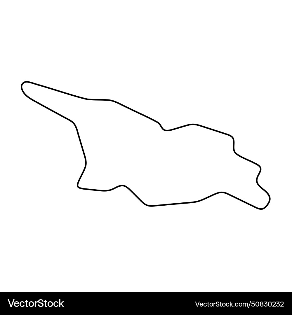 Georgia simplified outline map Royalty Free Vector Image