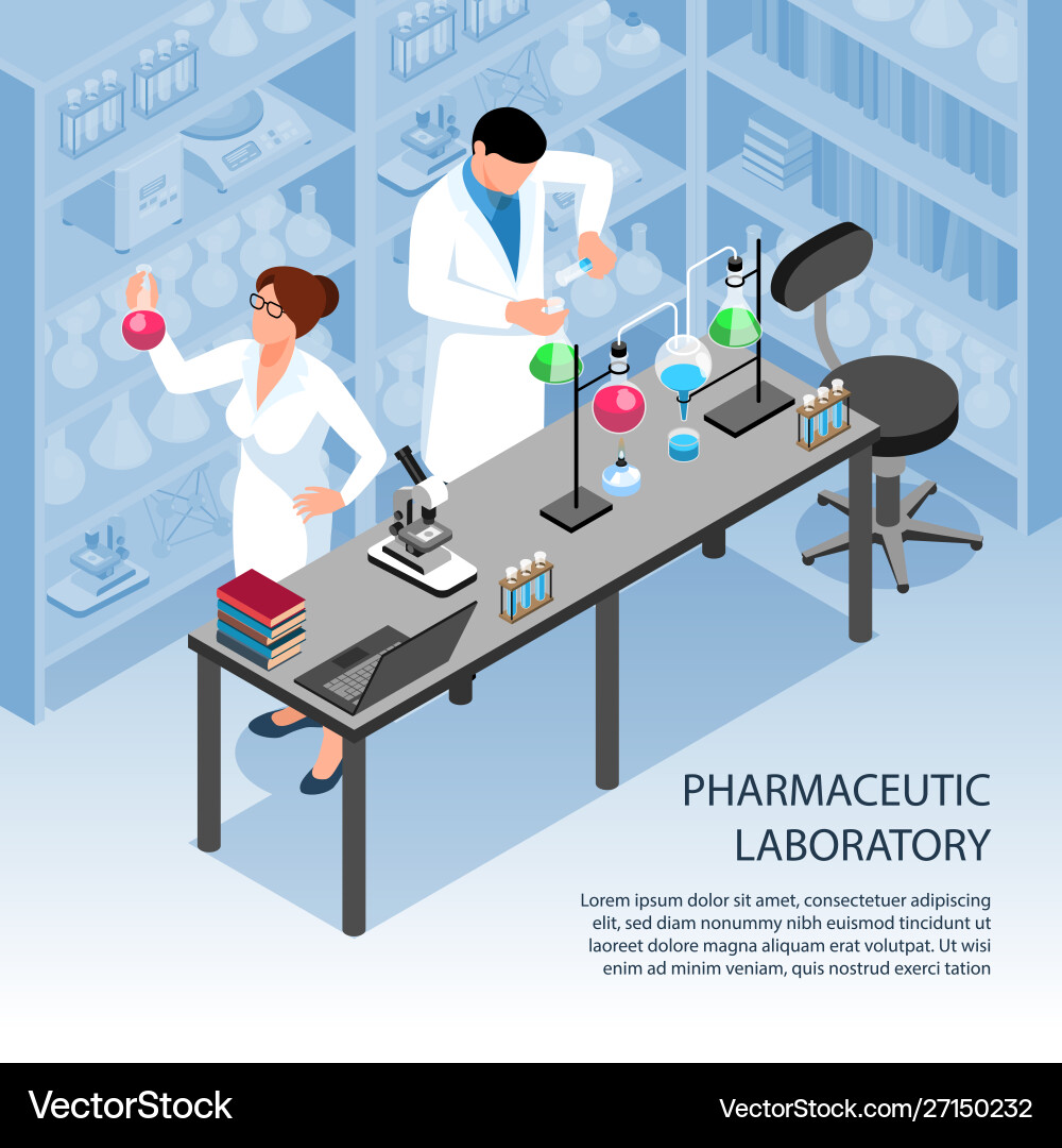 Isometric laboratory Royalty Free Vector Image