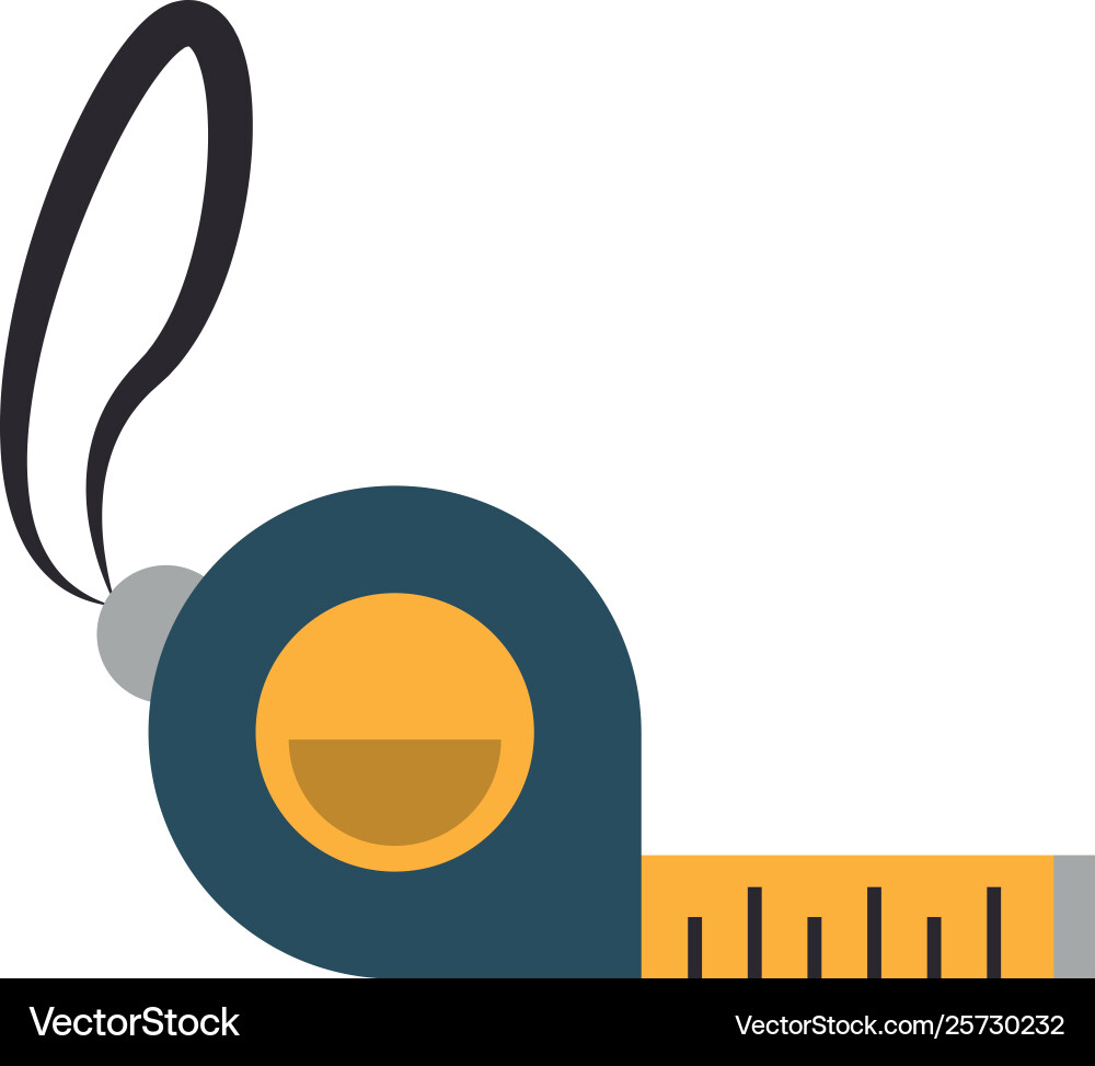 Measuring tape tool icon cartoon Royalty Free Vector Image