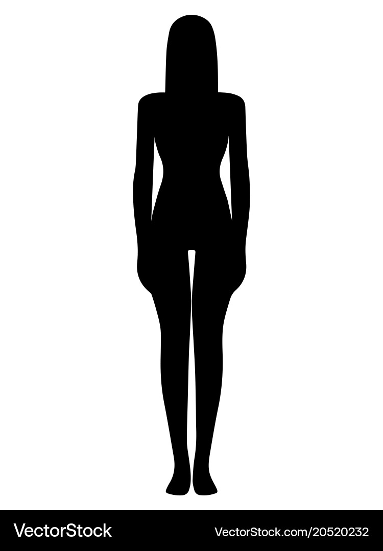 Mensch Körper Silhouette Lizenzfreies Vektorbild