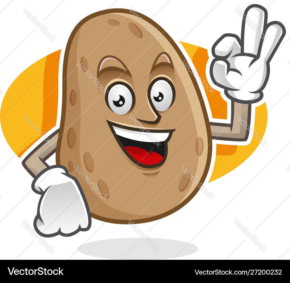 Potato character design or mascot perfect Vector Image