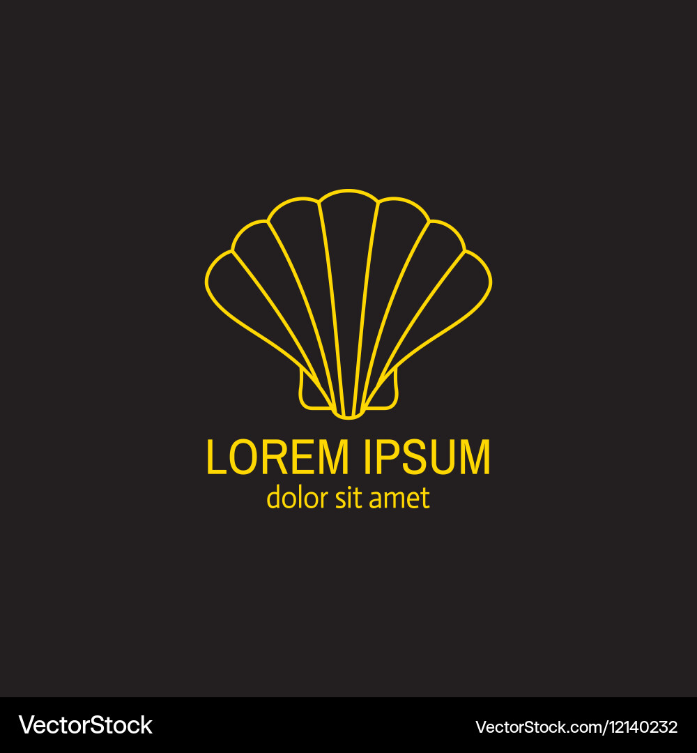 Sea shell logo template Royalty Free Vector Image