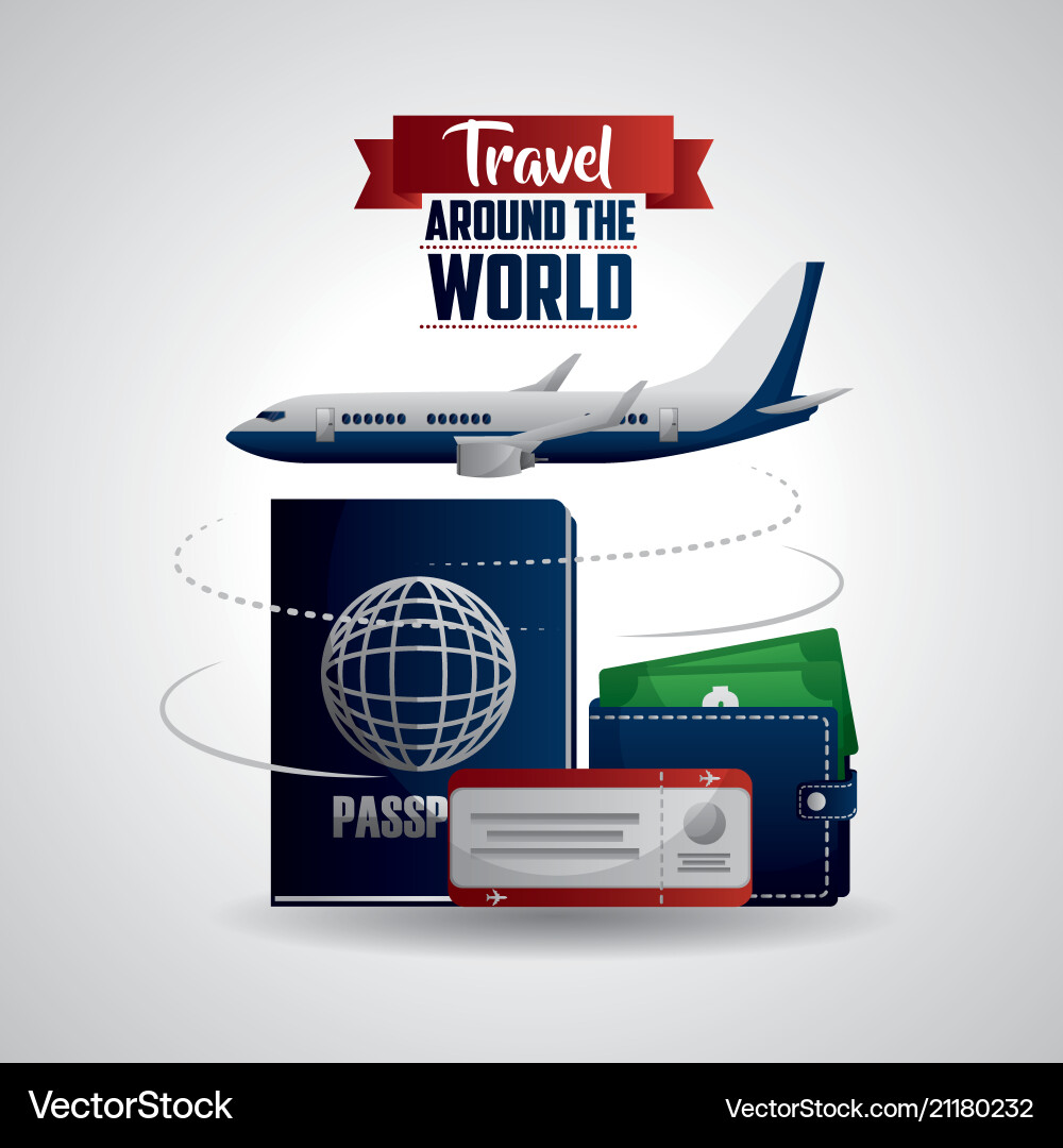 Travel around the word Royalty Free Vector Image
