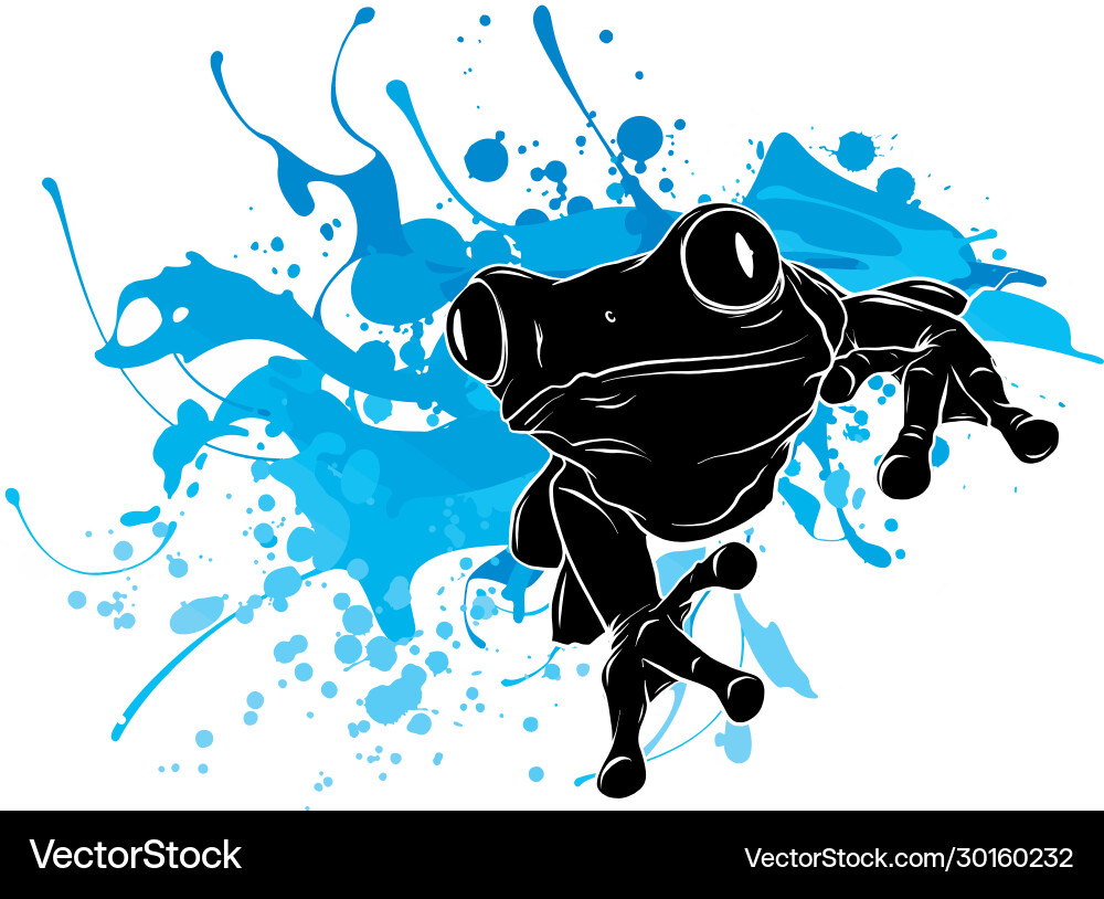 Tropical red eyed tree frog Royalty Free Vector Image