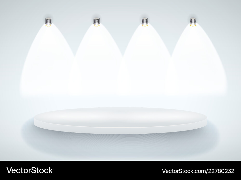 White presentation platform Royalty Free Vector Image