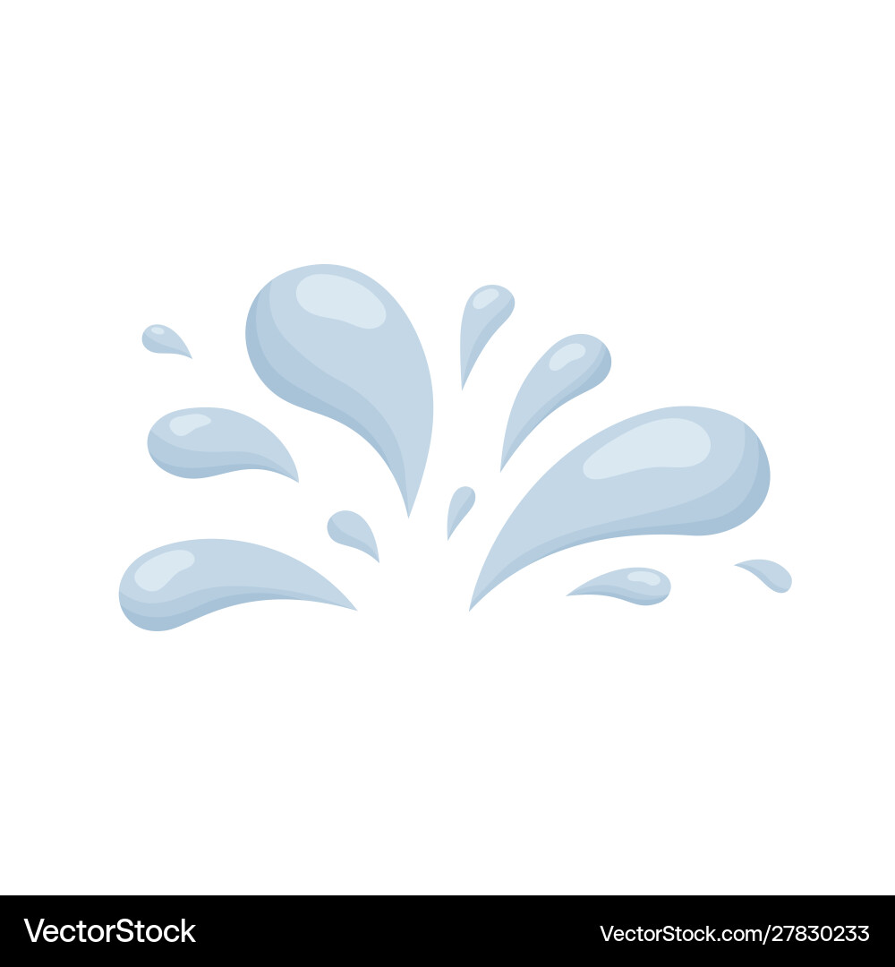 Big splash small drops and splashes hand drawn Vector Image