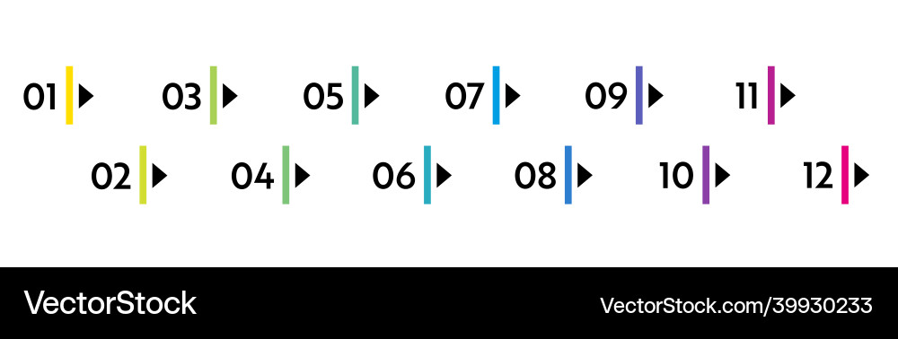 Bullet points numbers Royalty Free Vector Image