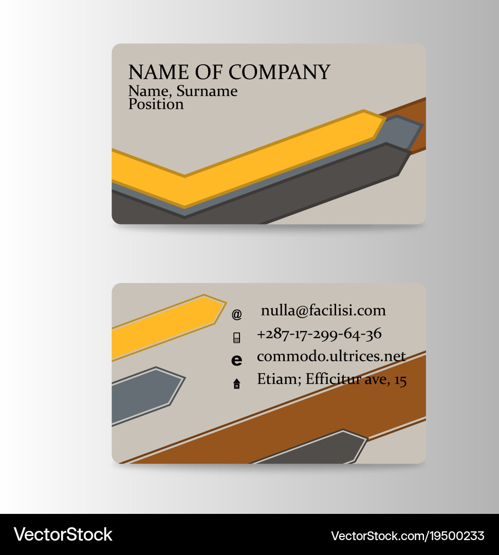 Business card background design with logo Vector Image