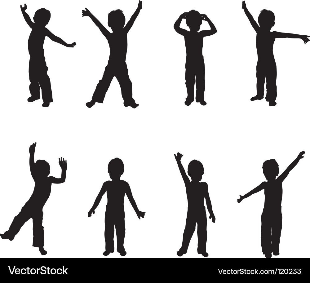 Children Playing Outdoors Royalty Free Vector Image