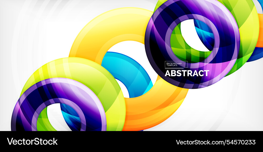 Circles round elements ring shapes premium Vector Image