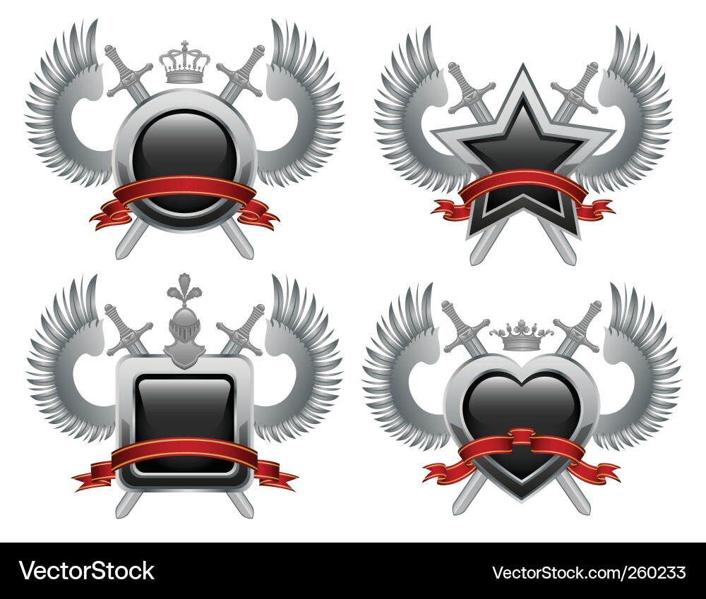 Coat of arms shield Royalty Free Vector Image - VectorStock