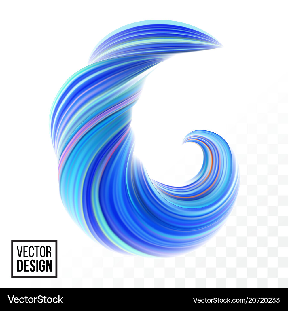 Color paint background abstract 3d wave Royalty Free Vector