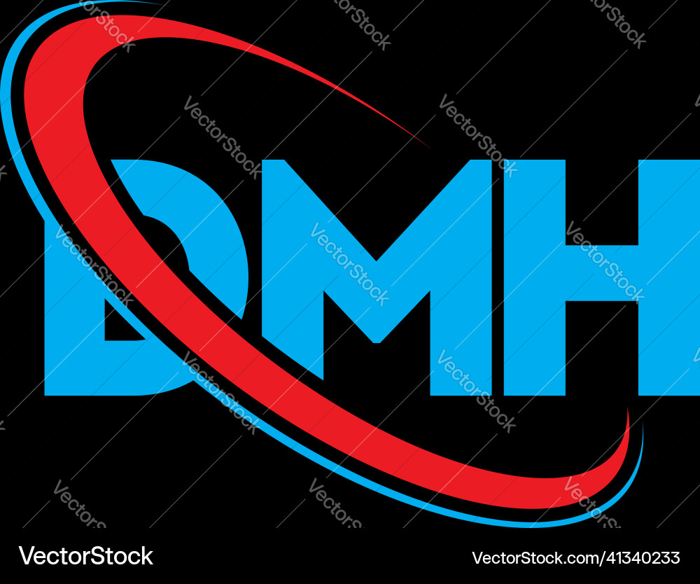 Dmh logo letter design Royalty Free Vector Image