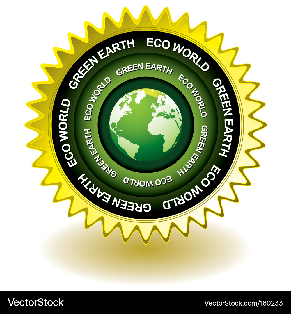 Earth eco icon Royalty Free Vector Image - VectorStock