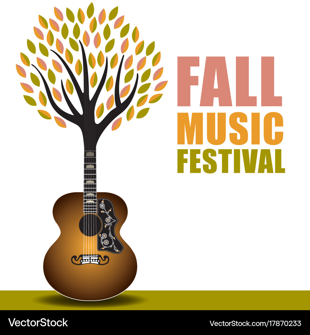 Fall music festival art Royalty Free Vector Image