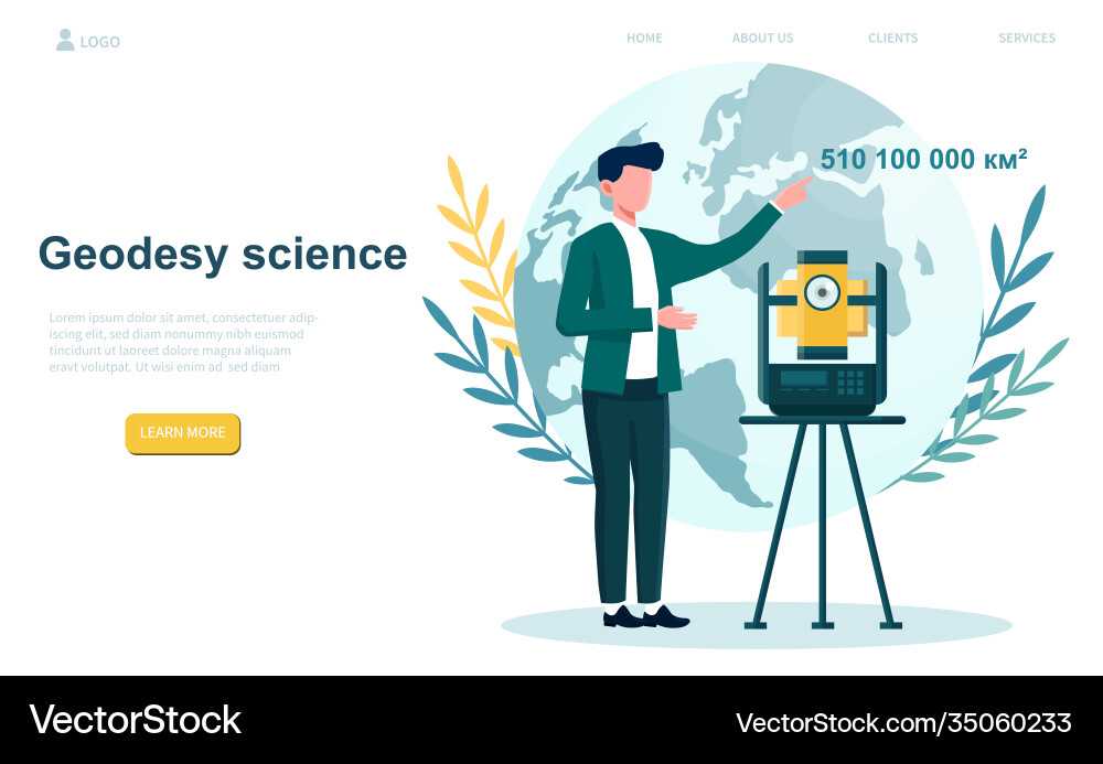 Geodesy science speaker Royalty Free Vector Image