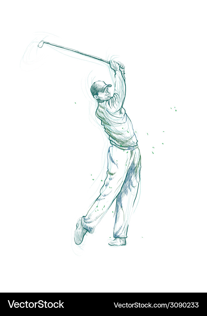 Golfer Royalty Free Vector Image Vectorstock