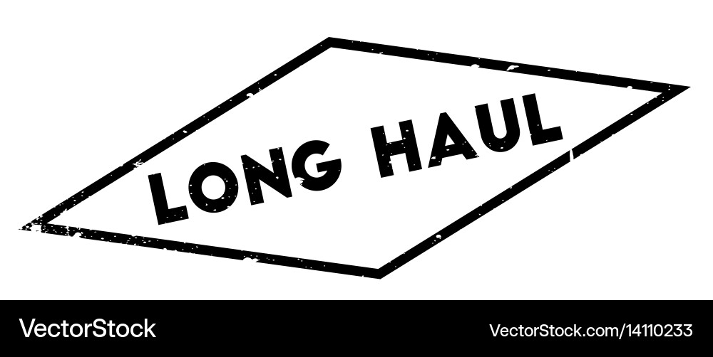 Long haul rubber stamp Royalty Free Vector Image