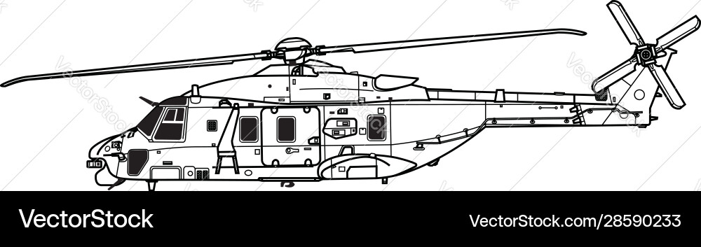 Nhindustries nh90 Royalty Free Vector Image - VectorStock