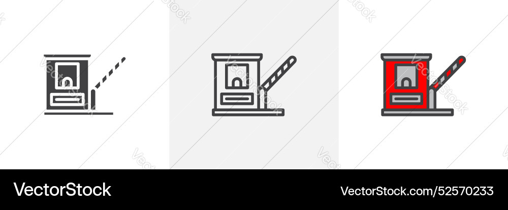 Road toll icon set on white background Royalty Free Vector