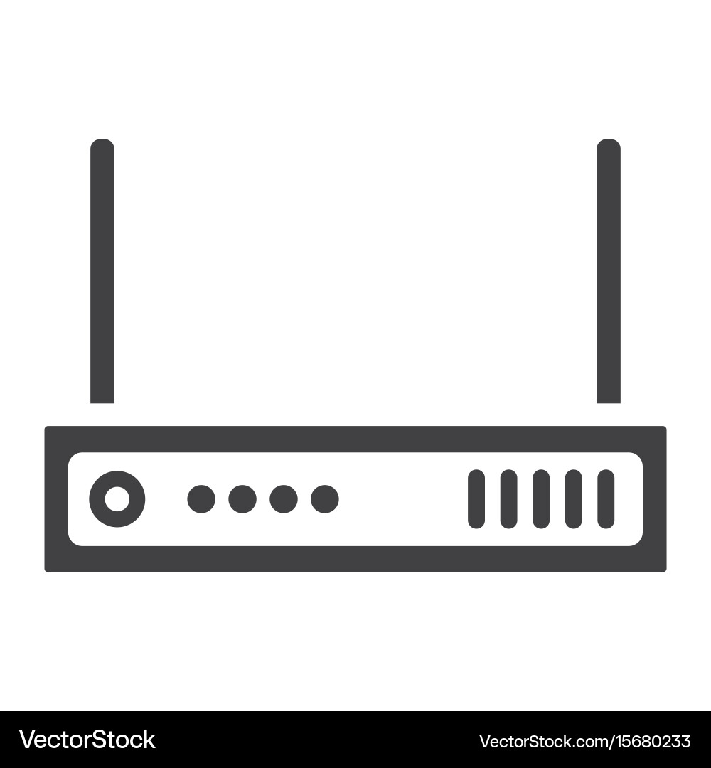 Router solid icon internet and wireless wifi Vector Image