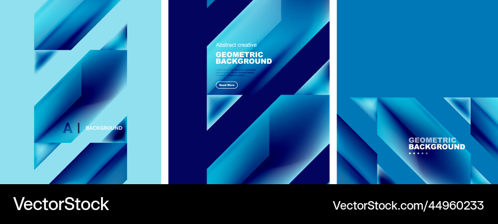 Set of abstract geometric poster Royalty Free Vector Image