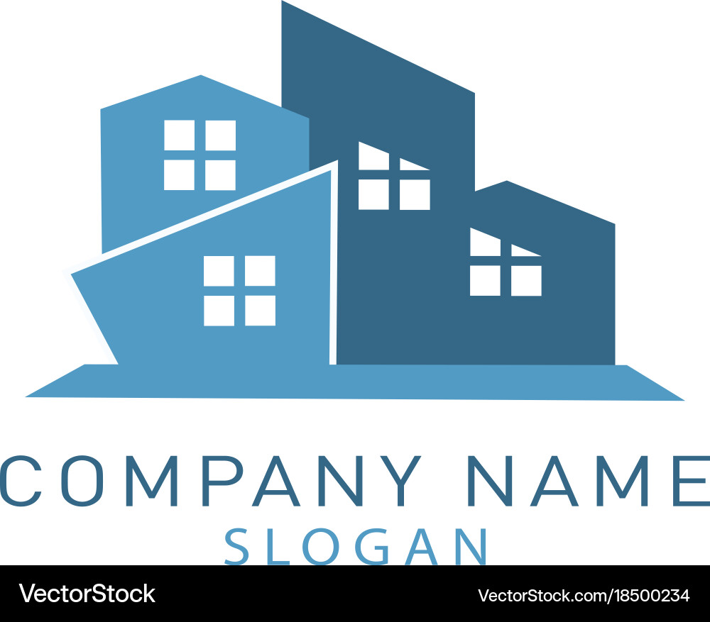 Abstract real estate logo Royalty Free Vector Image