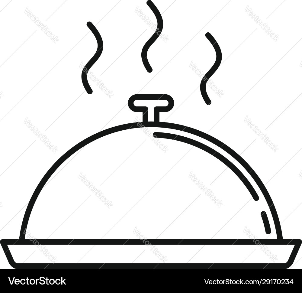 Food tray icon outline style Royalty Free Vector Image