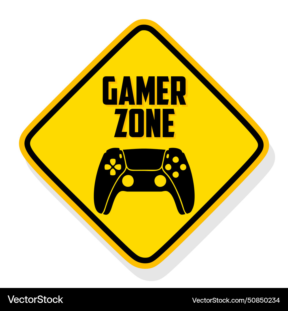 Gaming zone poster for gamer Royalty Free Vector Image