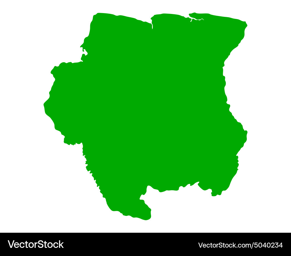 Map of suriname Royalty Free Vector Image - VectorStock