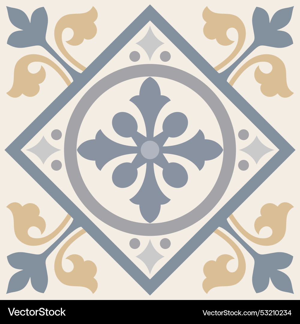 Mediterranean tiles seamless pattern Royalty Free Vector