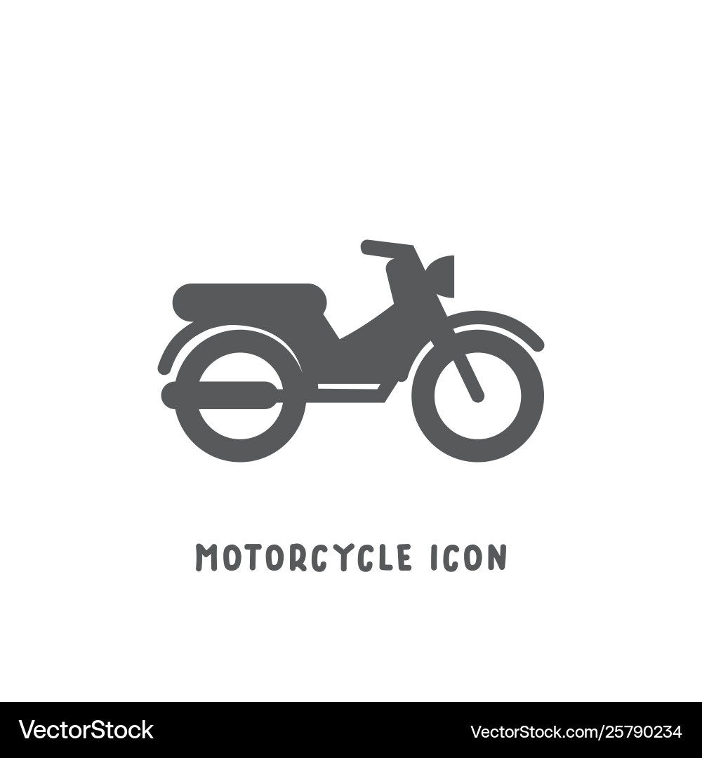 Motorcycle icon simple flat style Royalty Free Vector Image