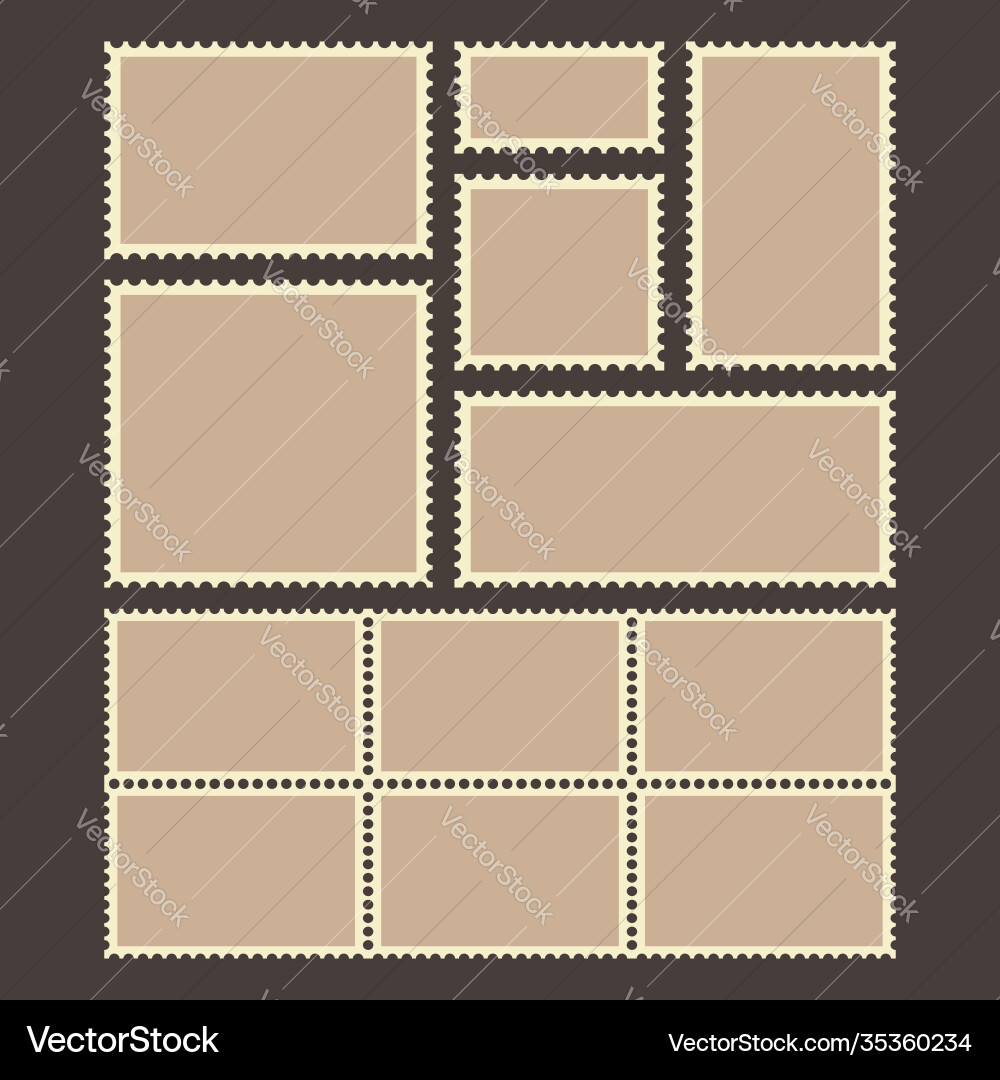 Stempel Vorlage leer Rechteck Lizenzfreies Vektorbild