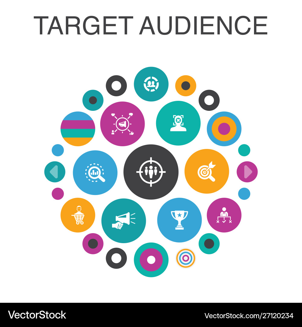 Target audience infographic circle concept smart Vector Image