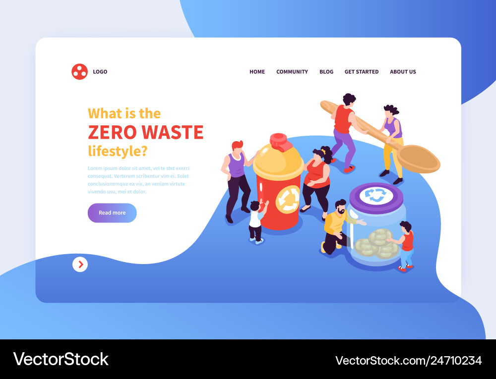 Zero waste banner Royalty Free Vector Image - VectorStock
