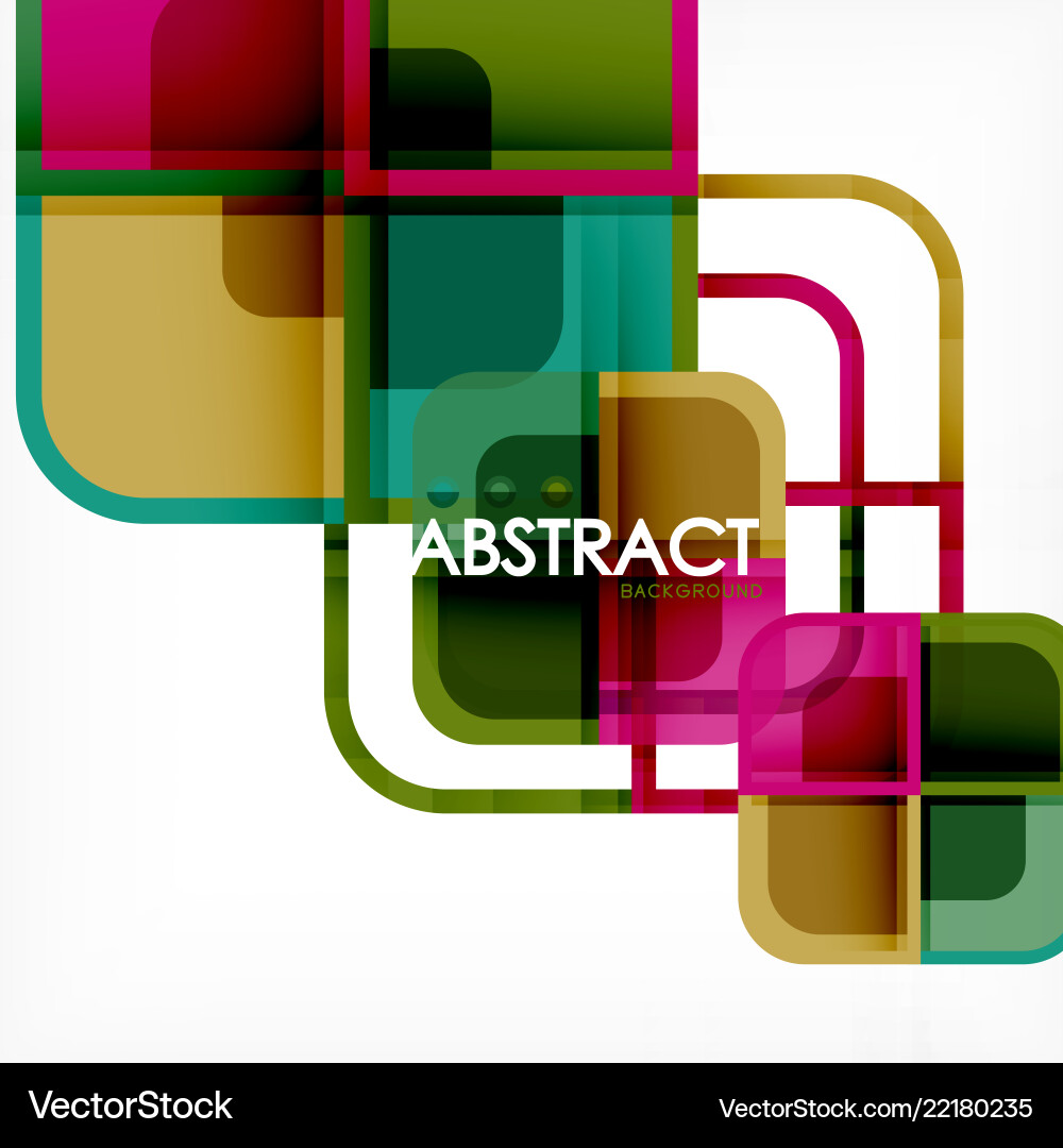 Abstract background square shapes geometric Vector Image