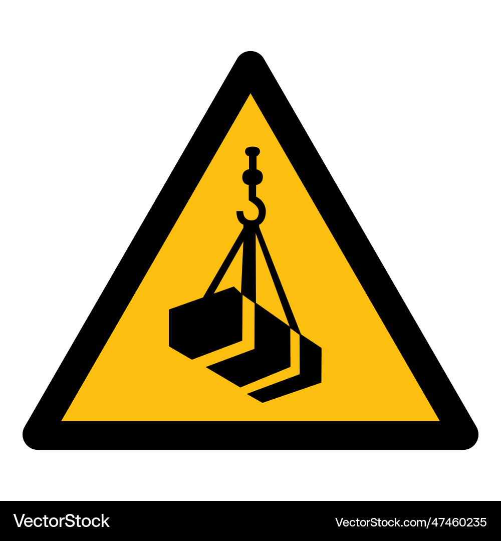 Beware overhead load symbol isolate on white – Royalty-Free Vector ...