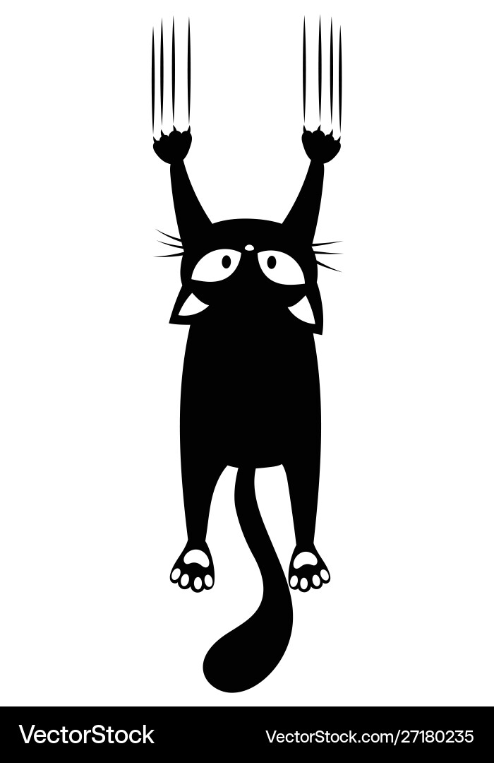 Climbing cat cartoon Vector Images & Graphics for Commercial Use ...