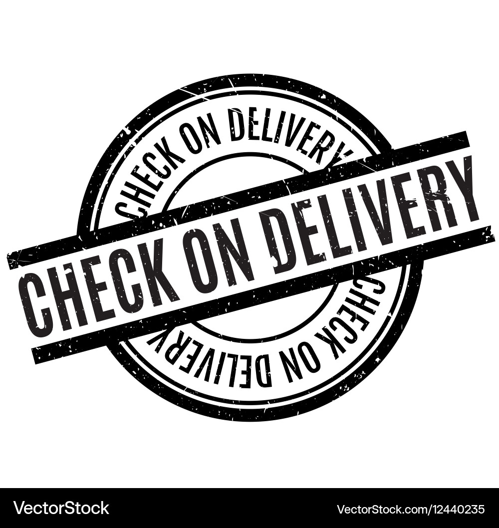 Check on delivery rubber stamp Royalty Free Vector Image