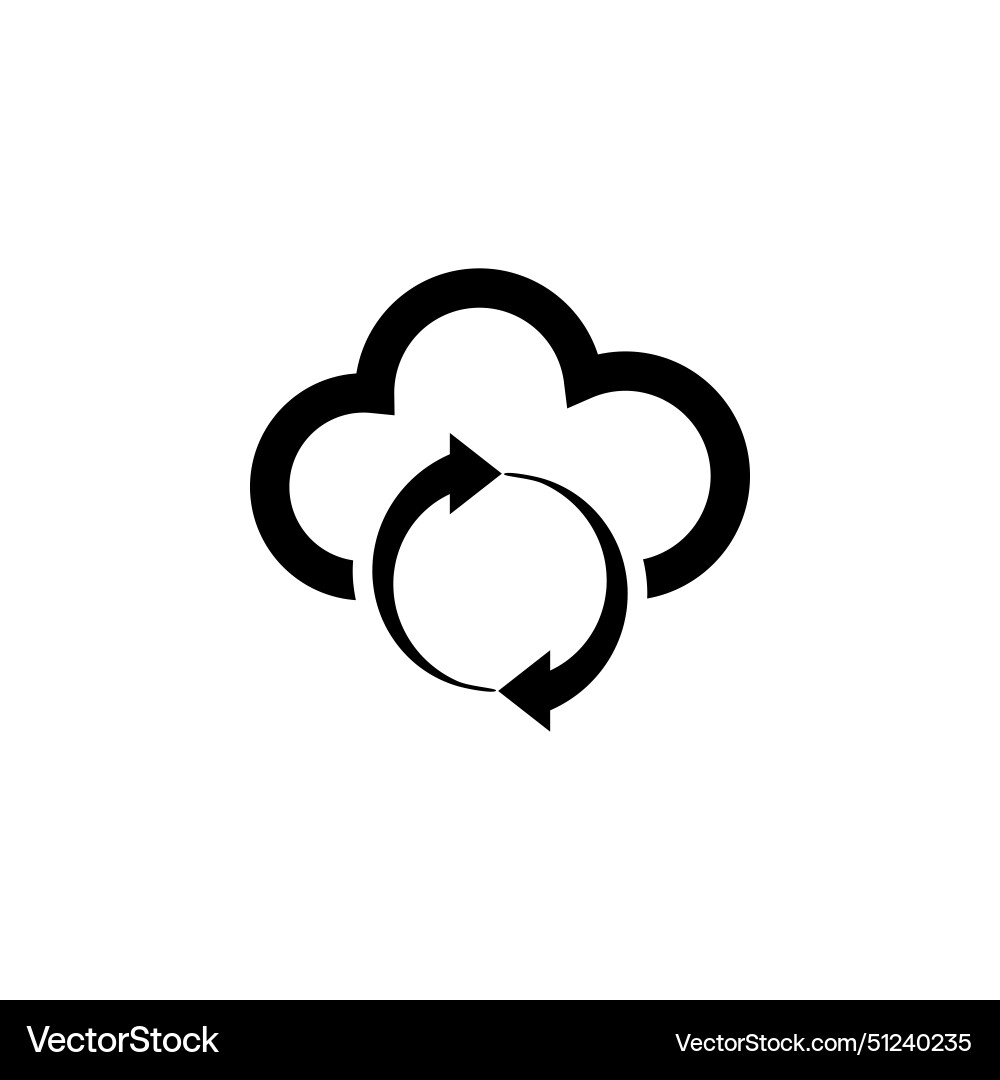 Cloud reload sync refresh flat icon Royalty Free Vector Cloud reload sync refresh flat icon Royalty Free Vector