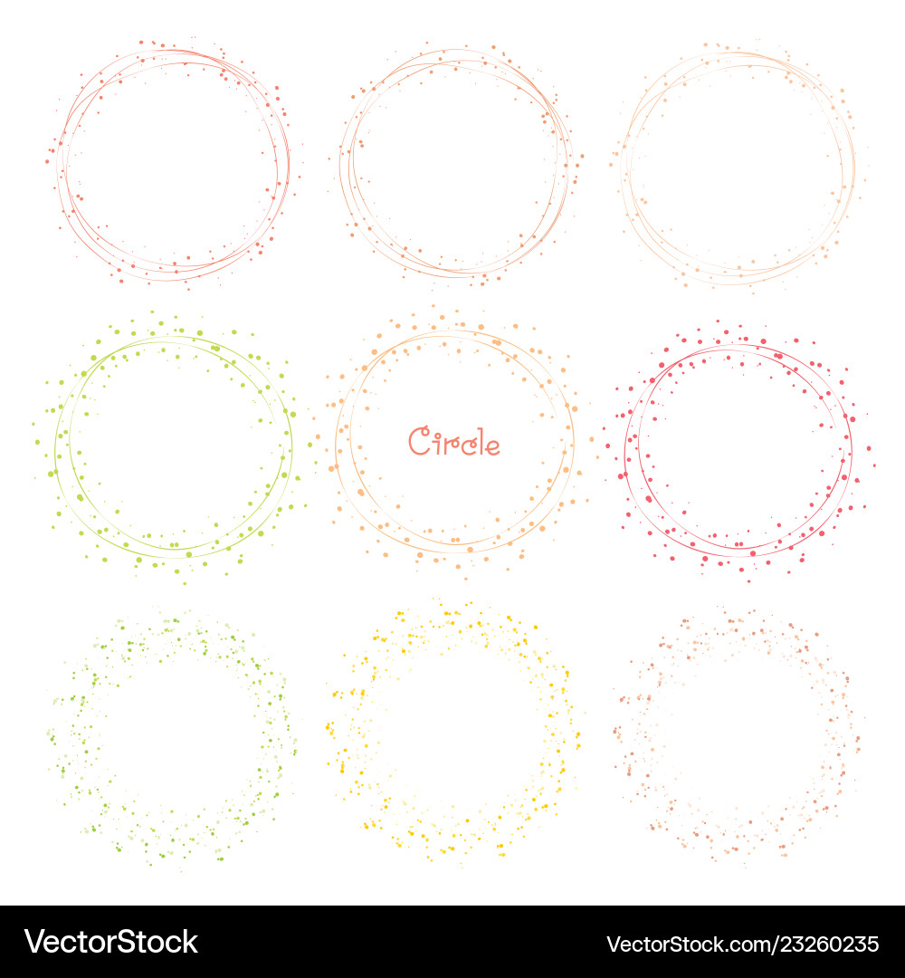 Collection of decorative round frames Royalty Free Vector