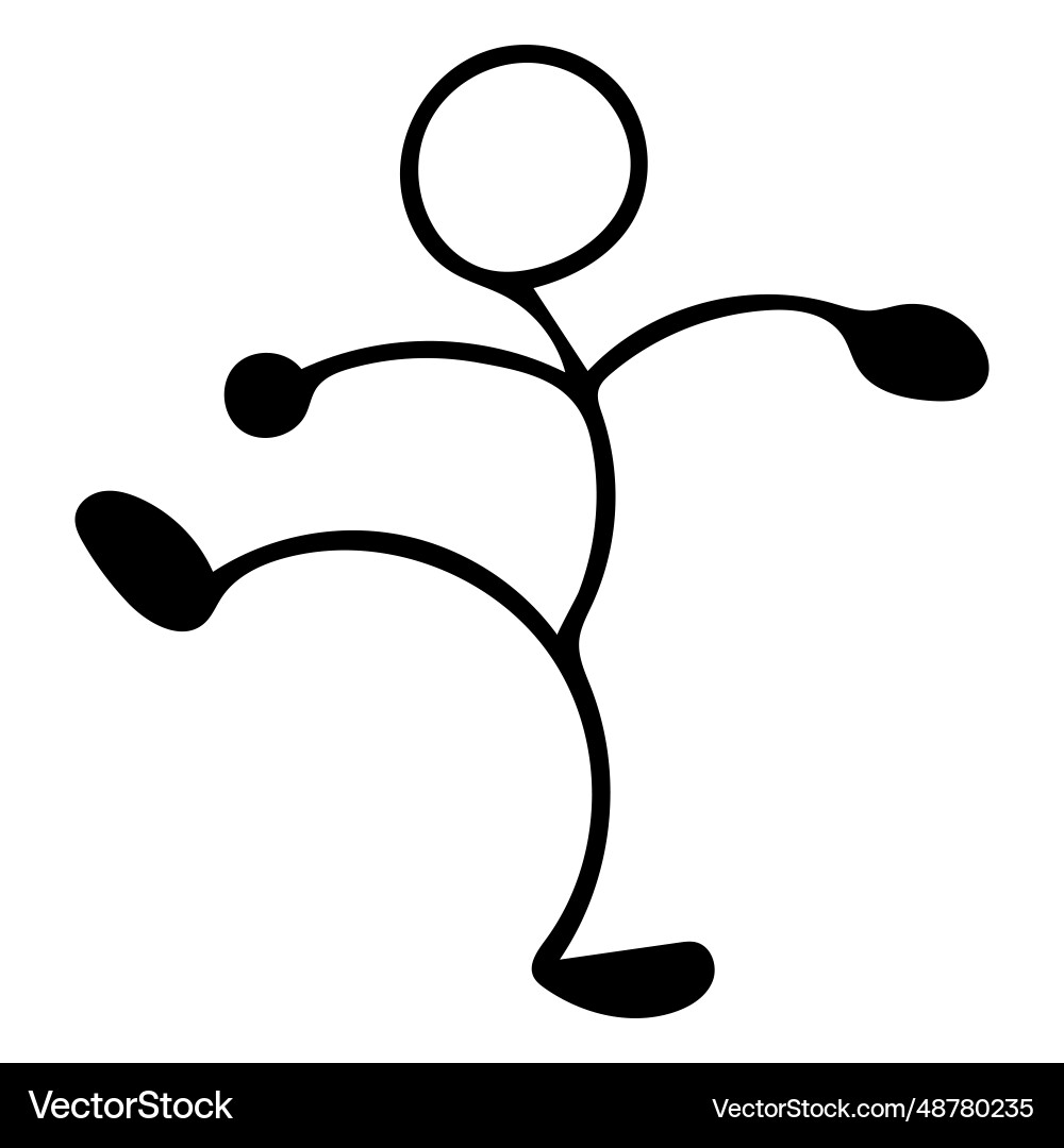 Cute stickman Royalty Free Vector Image - VectorStock