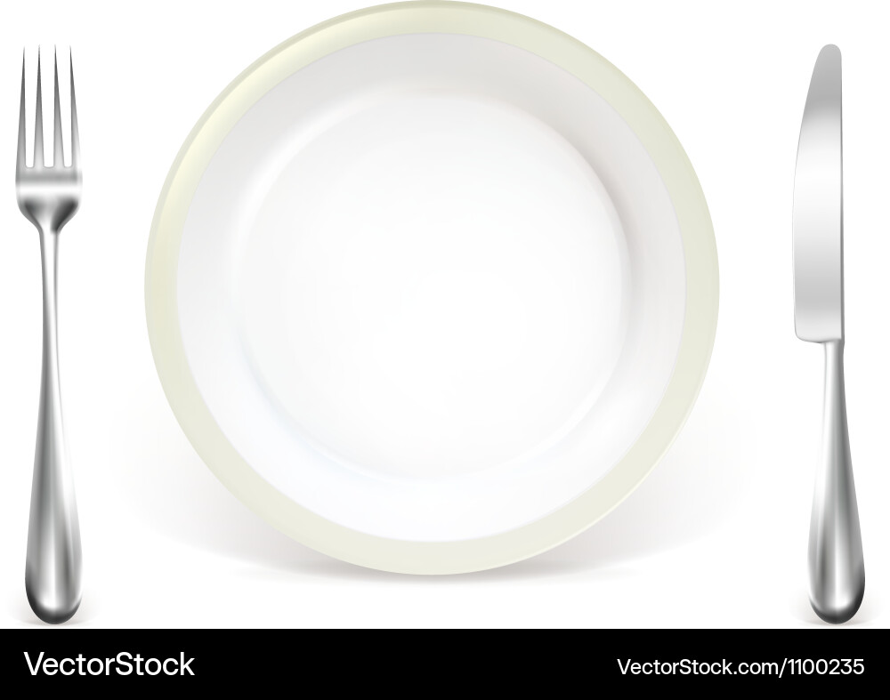 Dinner place setting Royalty Free Vector Image