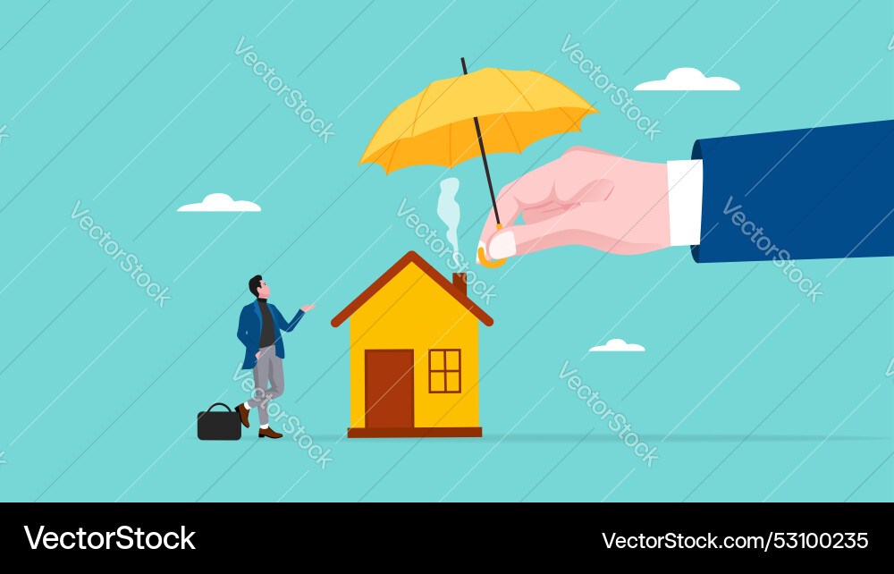Home insurance or homeowners protection security Vector Image