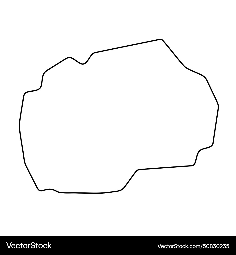 North macedonia simplified outline map Royalty Free Vector