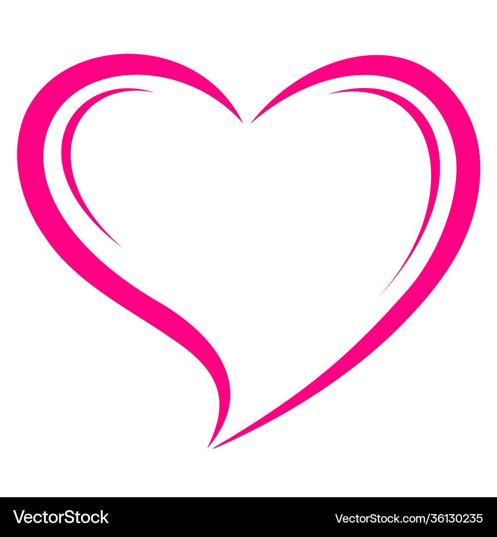 Pink heart Royalty Free Vector Image - VectorStock
