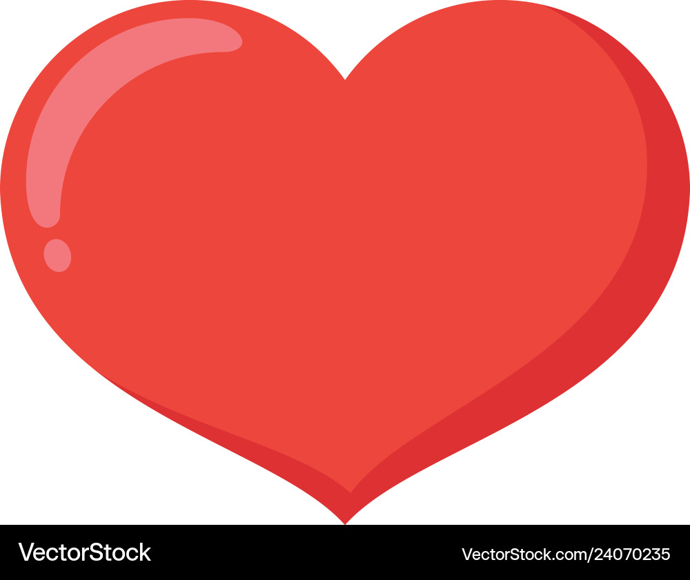Red heart icon Royalty Free Vector Image - VectorStock
