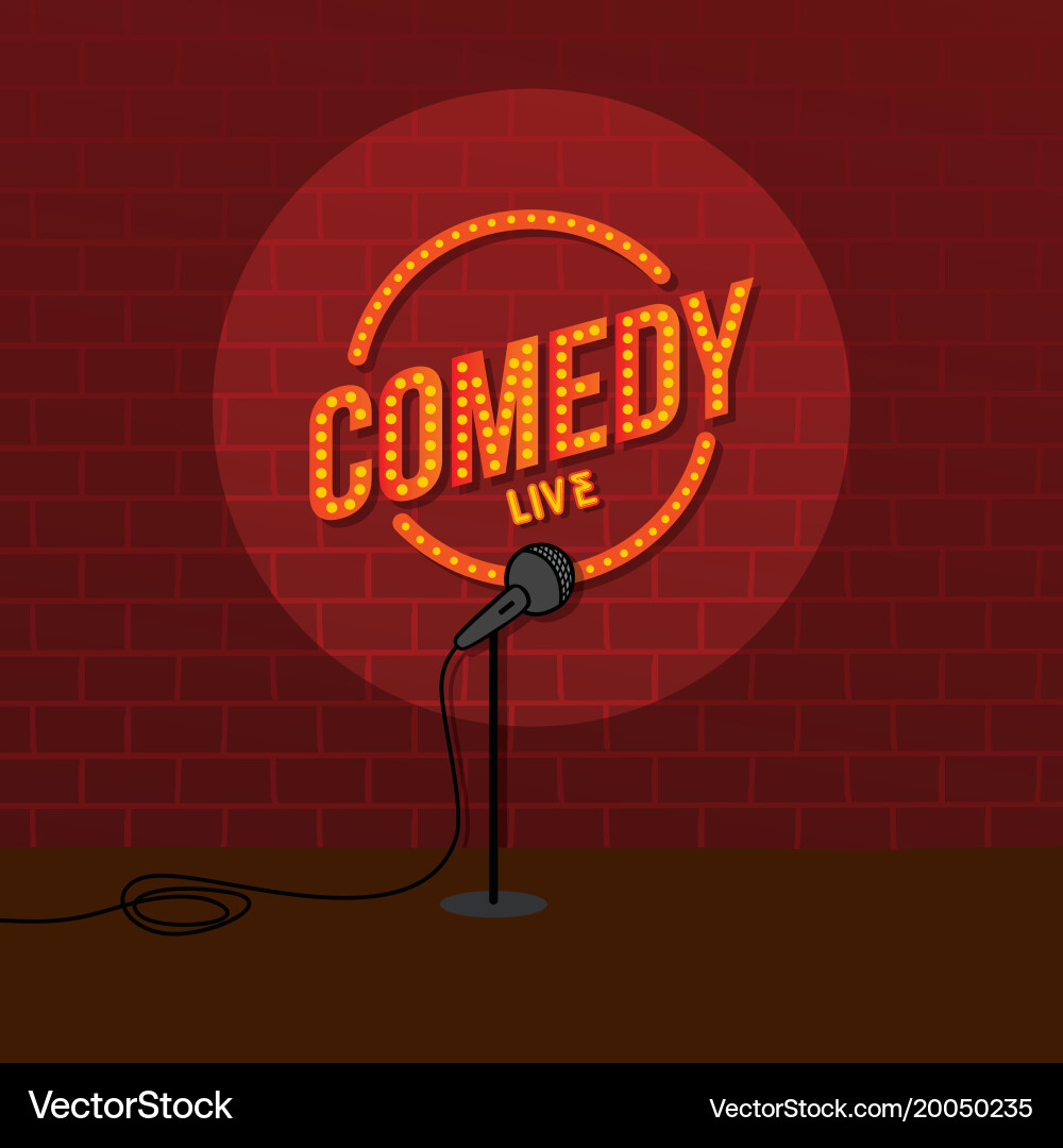 Stand up comedy open mic Royalty Free Vector Image